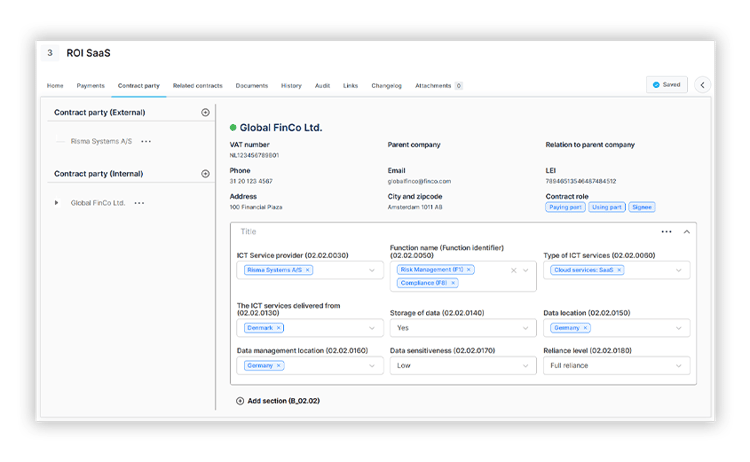 DORA Register of Information | Compliant Documentation | RISMA